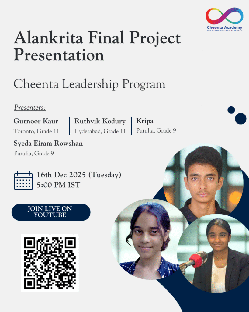 Alankrita Final Project Presentation - Cheenta Academy